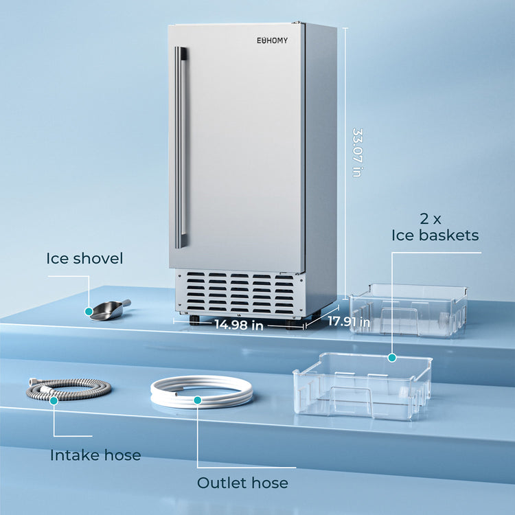 Euhomy Commercial Built-in Nugget Ice Maker Machine