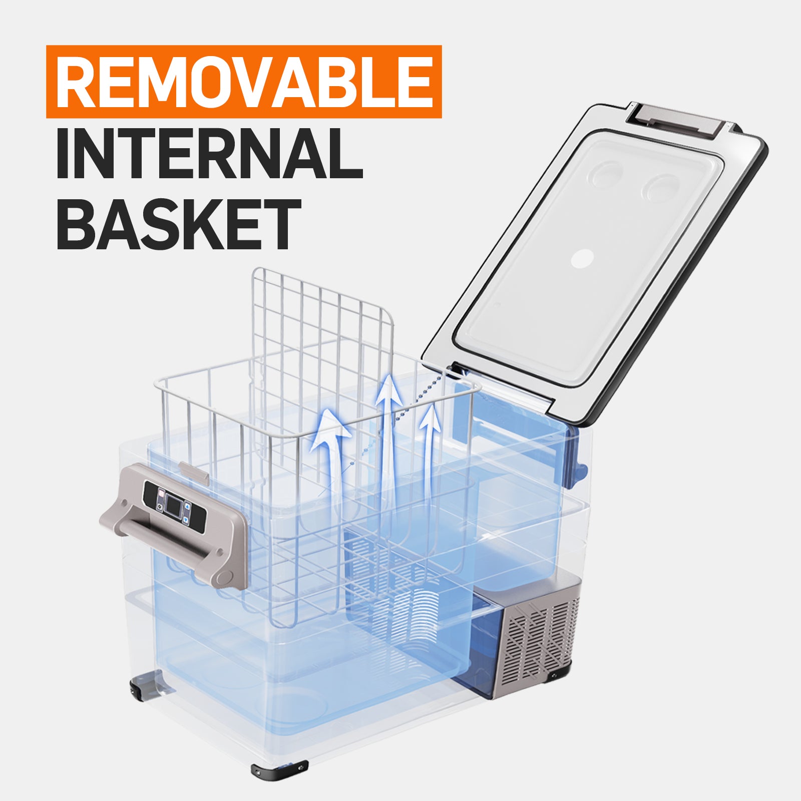 EUHOMY 12 Volt Black Gray Portable Car Refrigerator – Euhomy