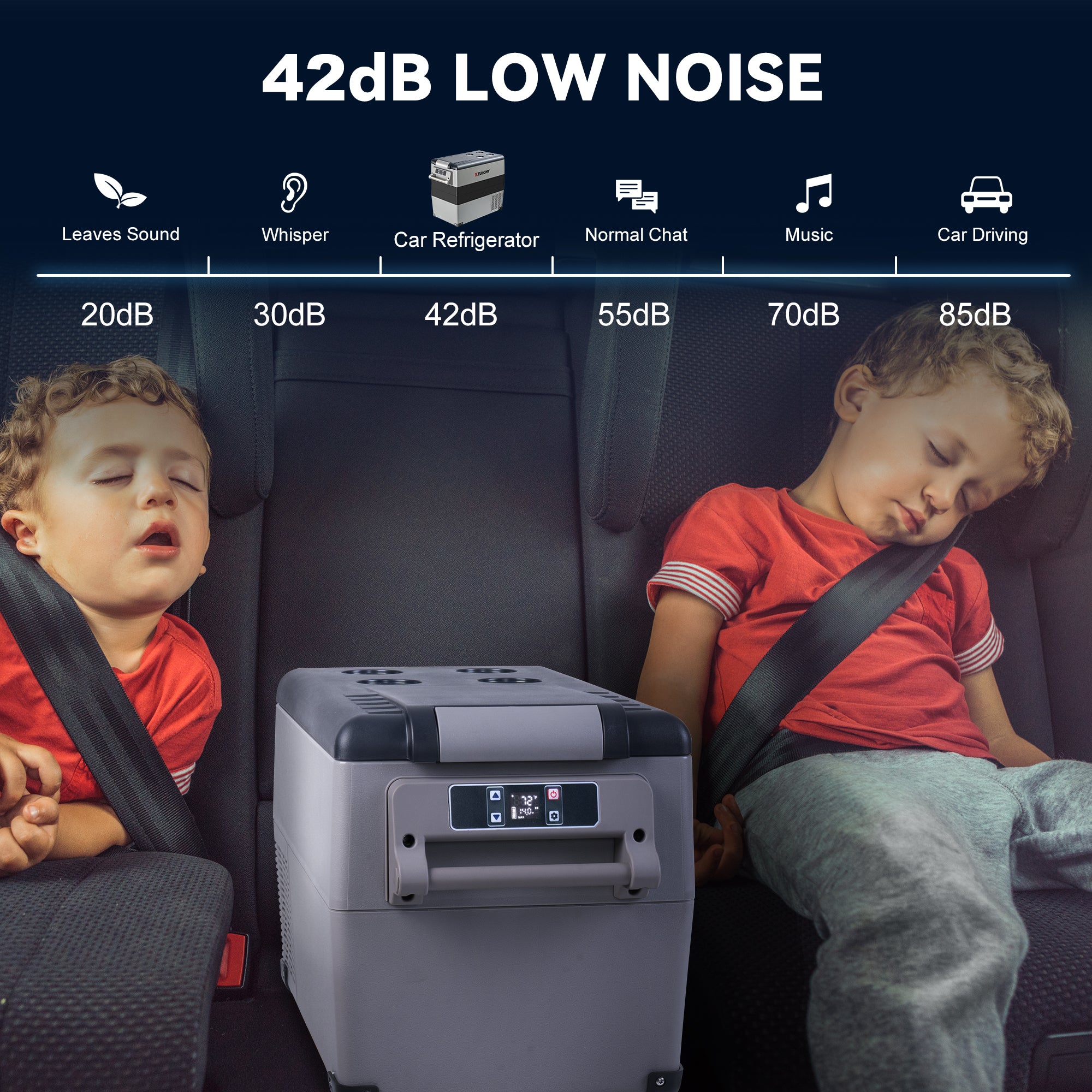 12 Volt Black Gray Portable Car Refrigerator – Euhomy